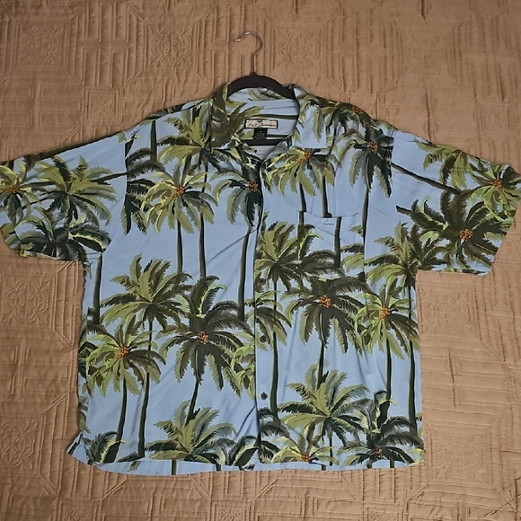 Shirts | Hawaiian Palm Tree Print Shirt | Poshmark